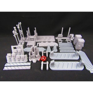 31pc Security Military Checkpoint Gate Scenery Scatter Terrain 3D ...