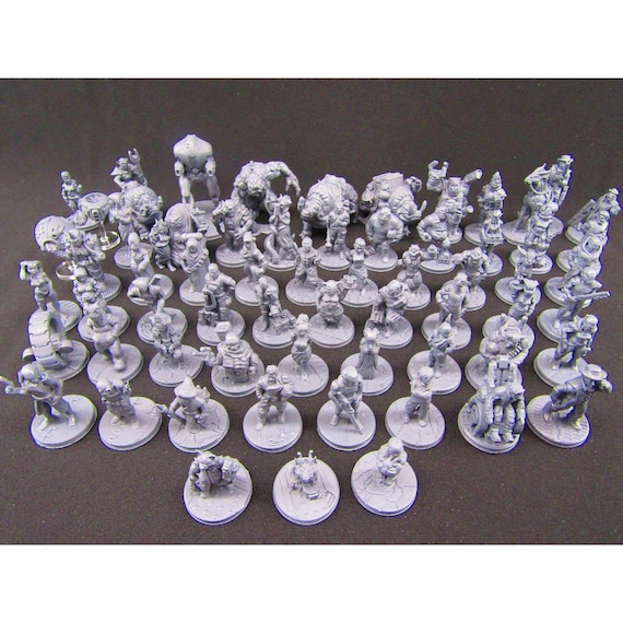 Sci Fi Mini Set 7 62pc Novus Landing Set Mini Miniatures | Etsy