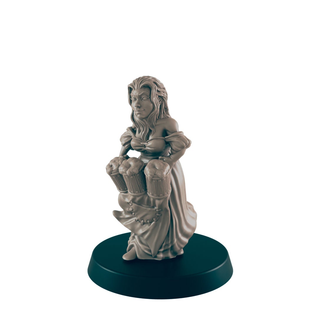 Human Mini Barmaid Waitress Female Townsfolk NPC Figure Dnd Wargaming ...