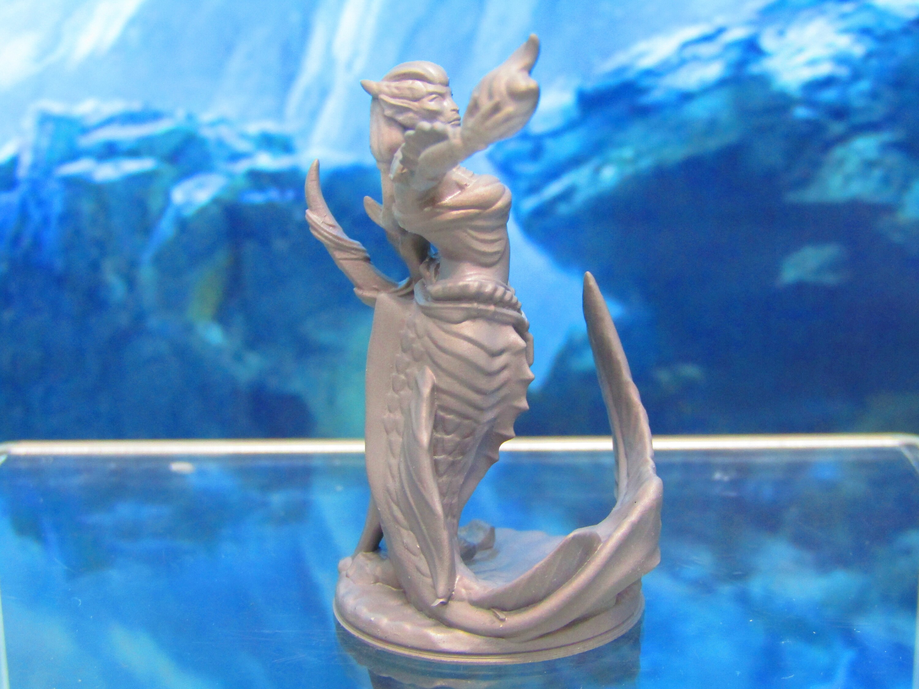 Merfolk Mermaid Female With Conch Shell Mini Miniature Figure - Etsy