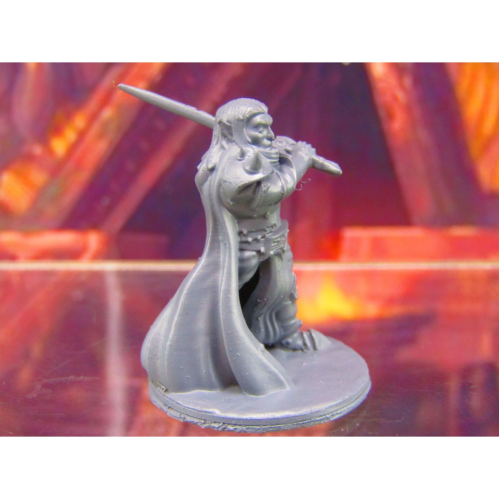 Dark Elf Male Caped Warrior Mini Miniature Figure 3D Printed Model 28 ...