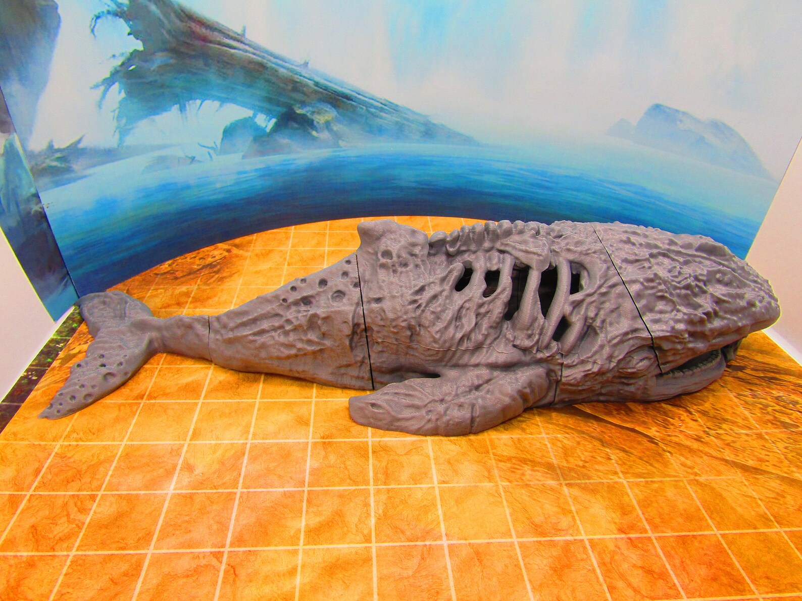 Large Beached Dead Whale Carcass Lair Hideout Terrain Scenery 3D ...