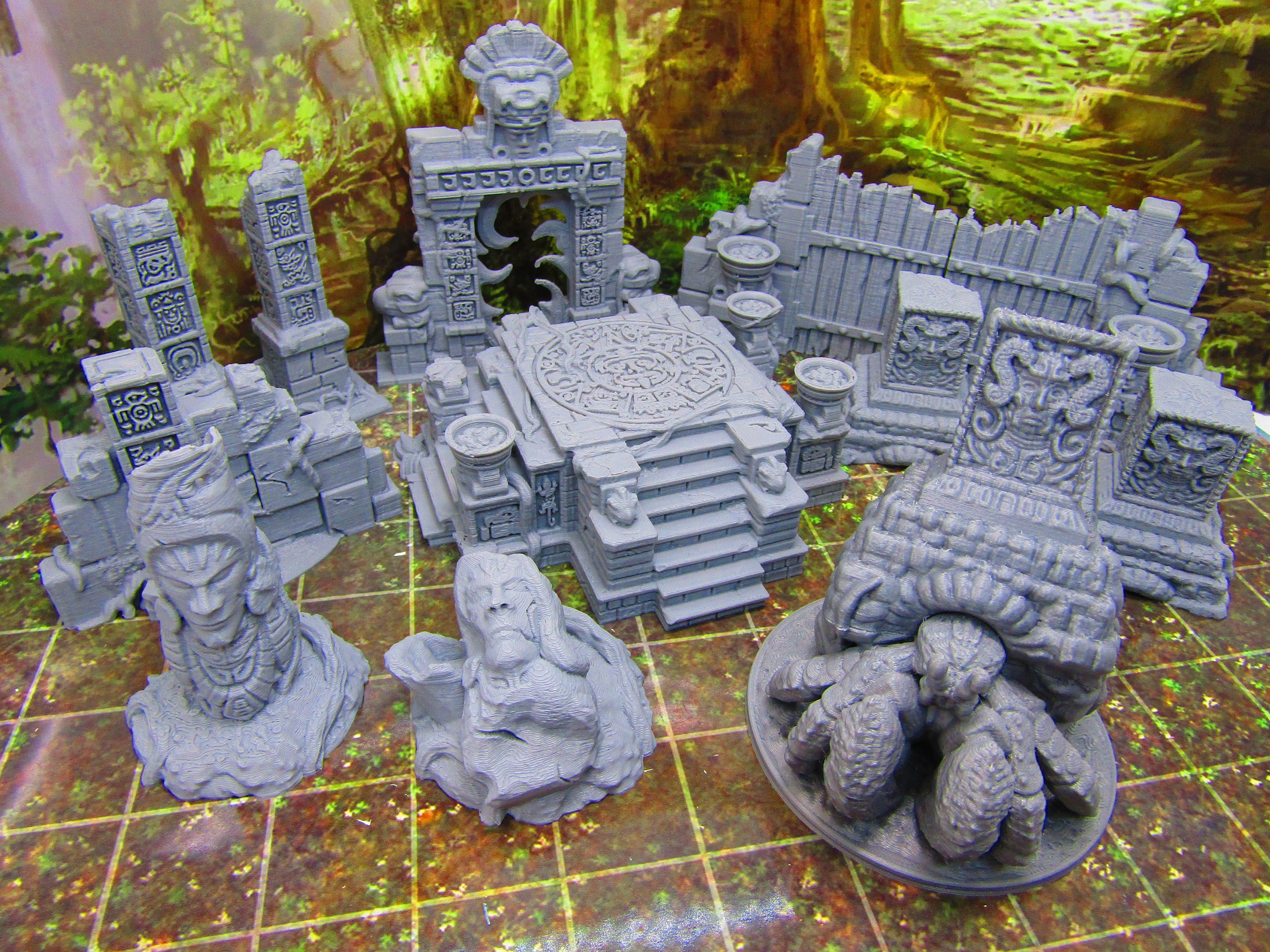 16 Pc Ancient Jungle Temple Ruins Scatter Terrain Scenery 3D - Etsy