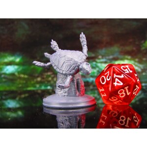Undead Underwater Skeleton Sea Turtle Pose A Mini Miniature Model ...