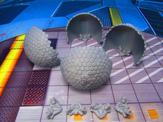 8 Pc Battlefield Round Energy Shields Miniature Scatter | Etsy