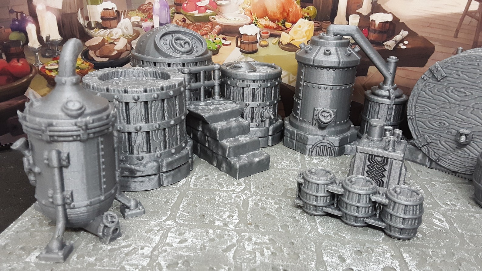 15 Piece Dwarven Ale Works 28mm Scale Fantasy Scatter Terrain ...