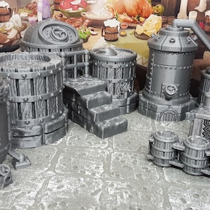 15 Piece Dwarven Ale Works 28mm Scale Fantasy Scatter Terrain ...