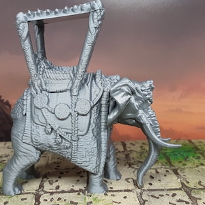 Howdah Saddled Riding Elephant With Arabian Prince Mini Miniature ...