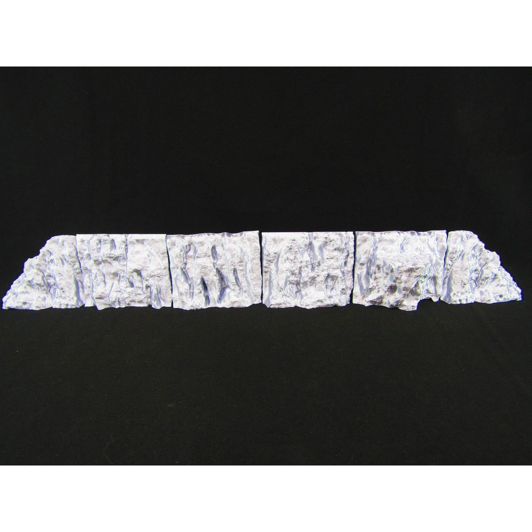 6pc Solid Wall Modular Cliff Scatter Terrain Scenery 3D Printed Mini ...