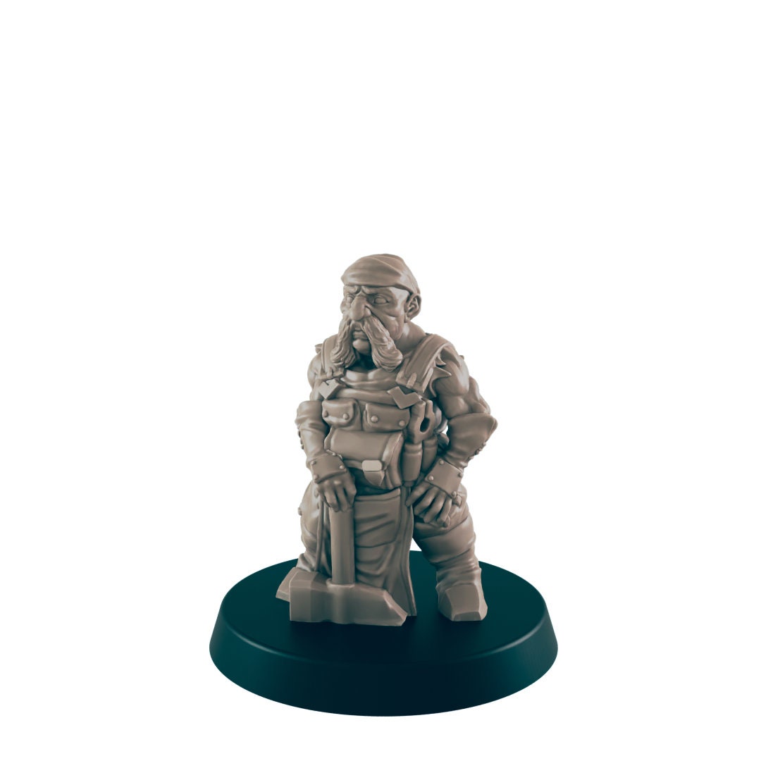 Dwarven Blacksmith Mini Dwarf Smithy Dungeons and Dragons NPC Figure ...