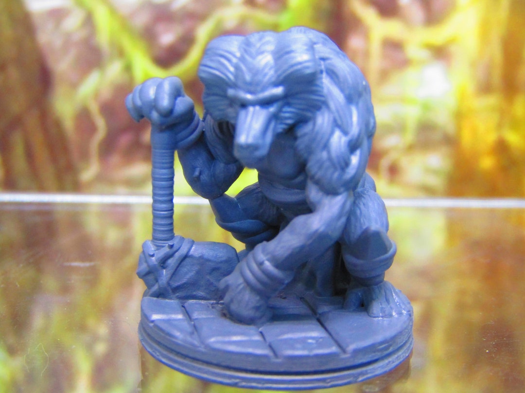 Monkey Baboon Fighter Warrior Soldier Mini Miniature Figure 3D Printed ...