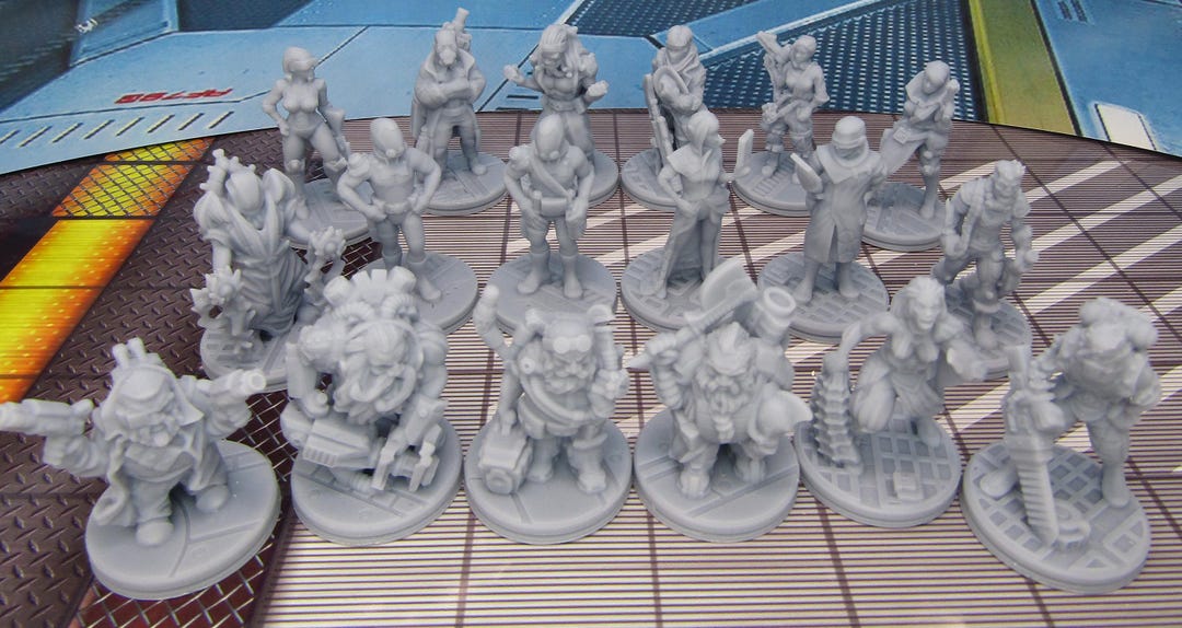 Sci Fi Mini Set 2 - 18 Pc Humans, Dwarves, & Humanoids Miniatures Set ...