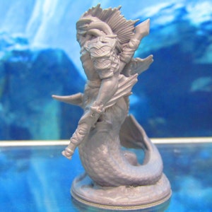 Merrow Merman Monster Creature W/ Spear Mini Miniature Figure 3D ...