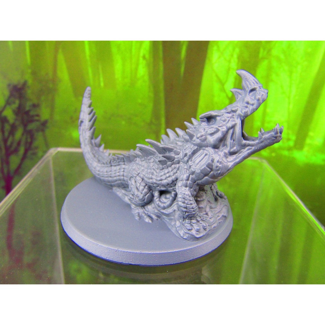 Undead Zombie Crocodile Mini Miniatures 3D Printed Resin Model Figure ...