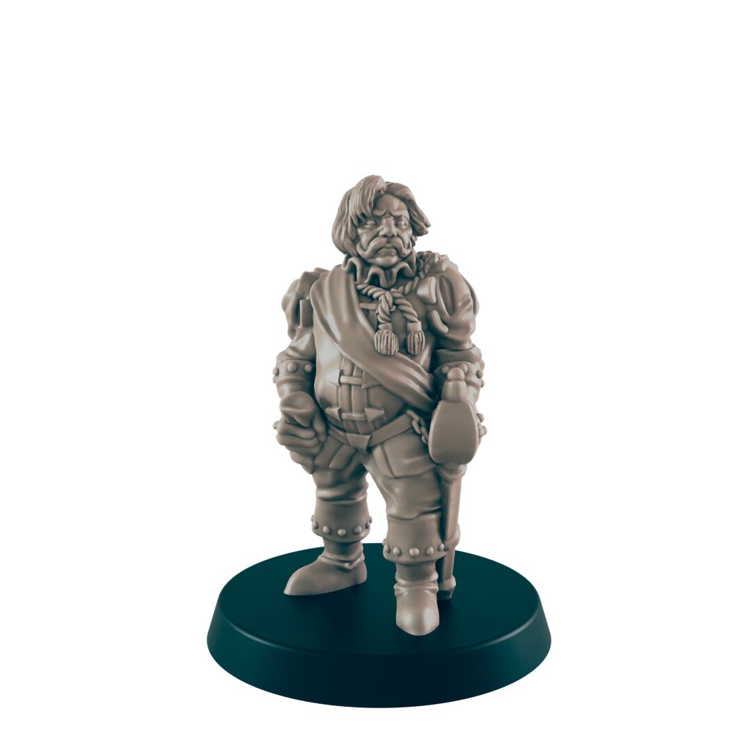 Human Mini Grizzled Military Chief Male Townsfolk NPC Figure Dnd ...