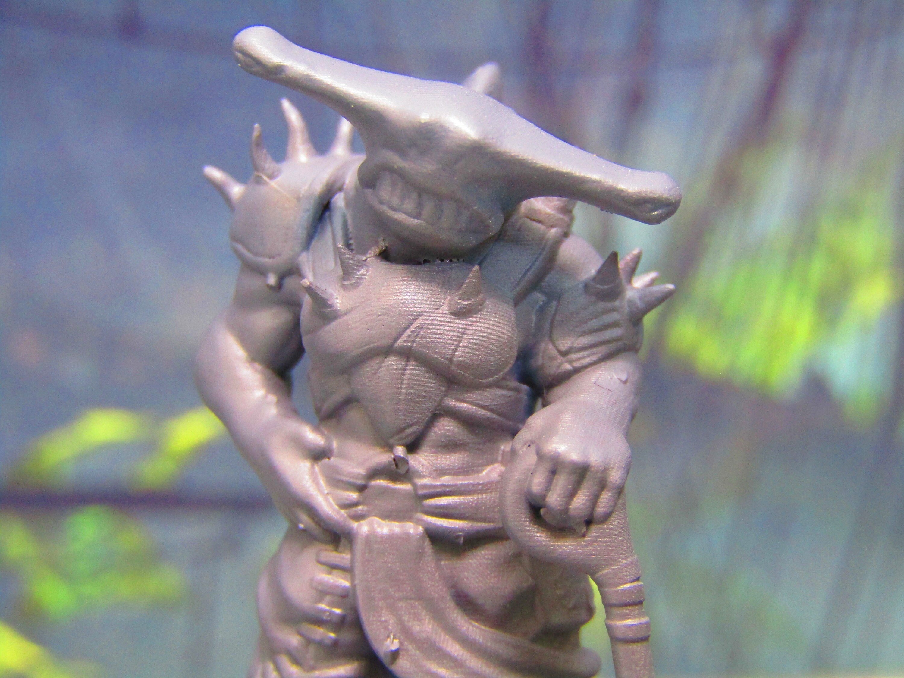 Sharkman Hammerhead Pirate W/ Hook Sword Mini Miniature Figure 3D ...