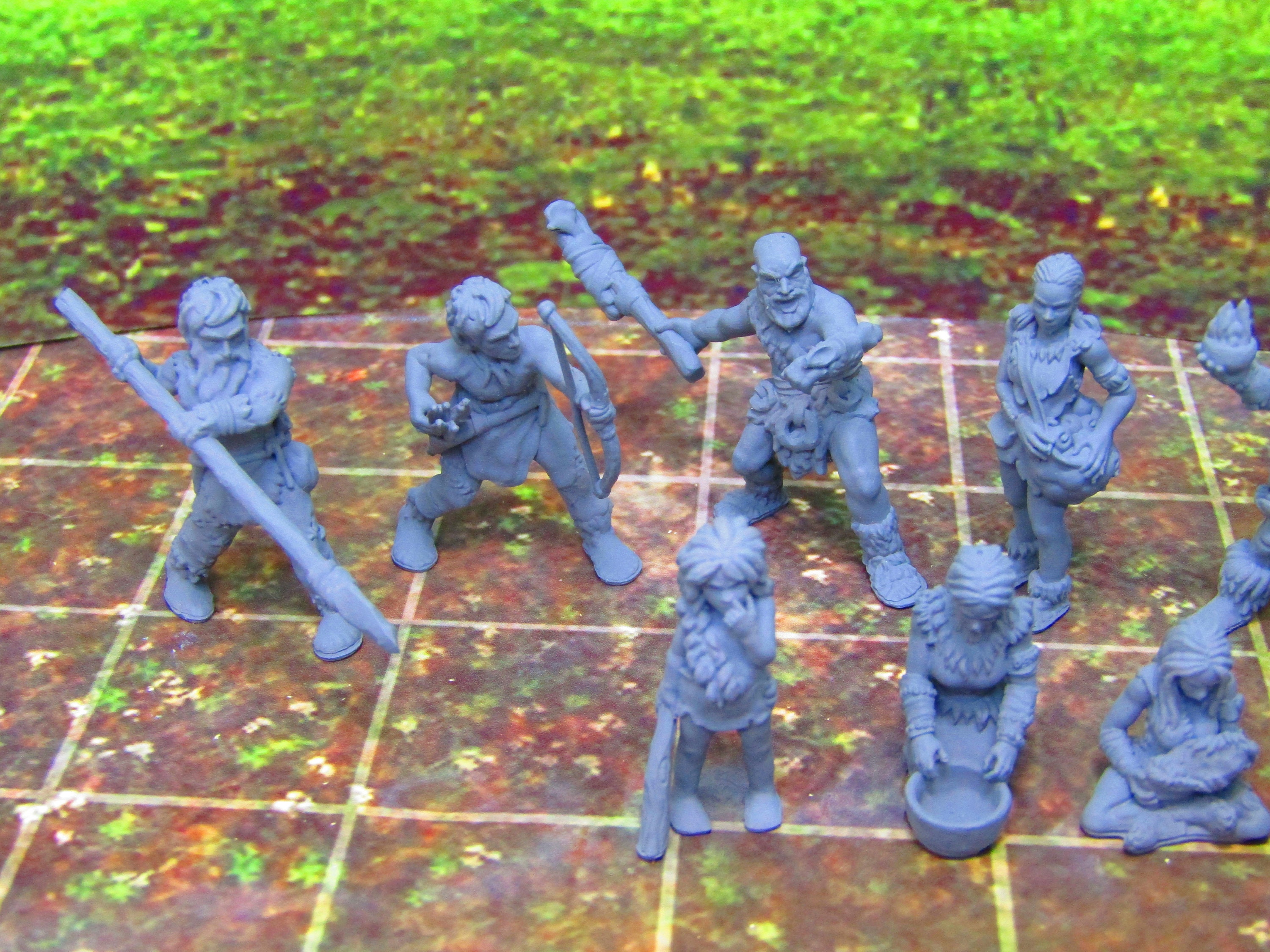 11pc Prehistoric Villager Tribe Set Mini Miniature 3D Printed - Etsy