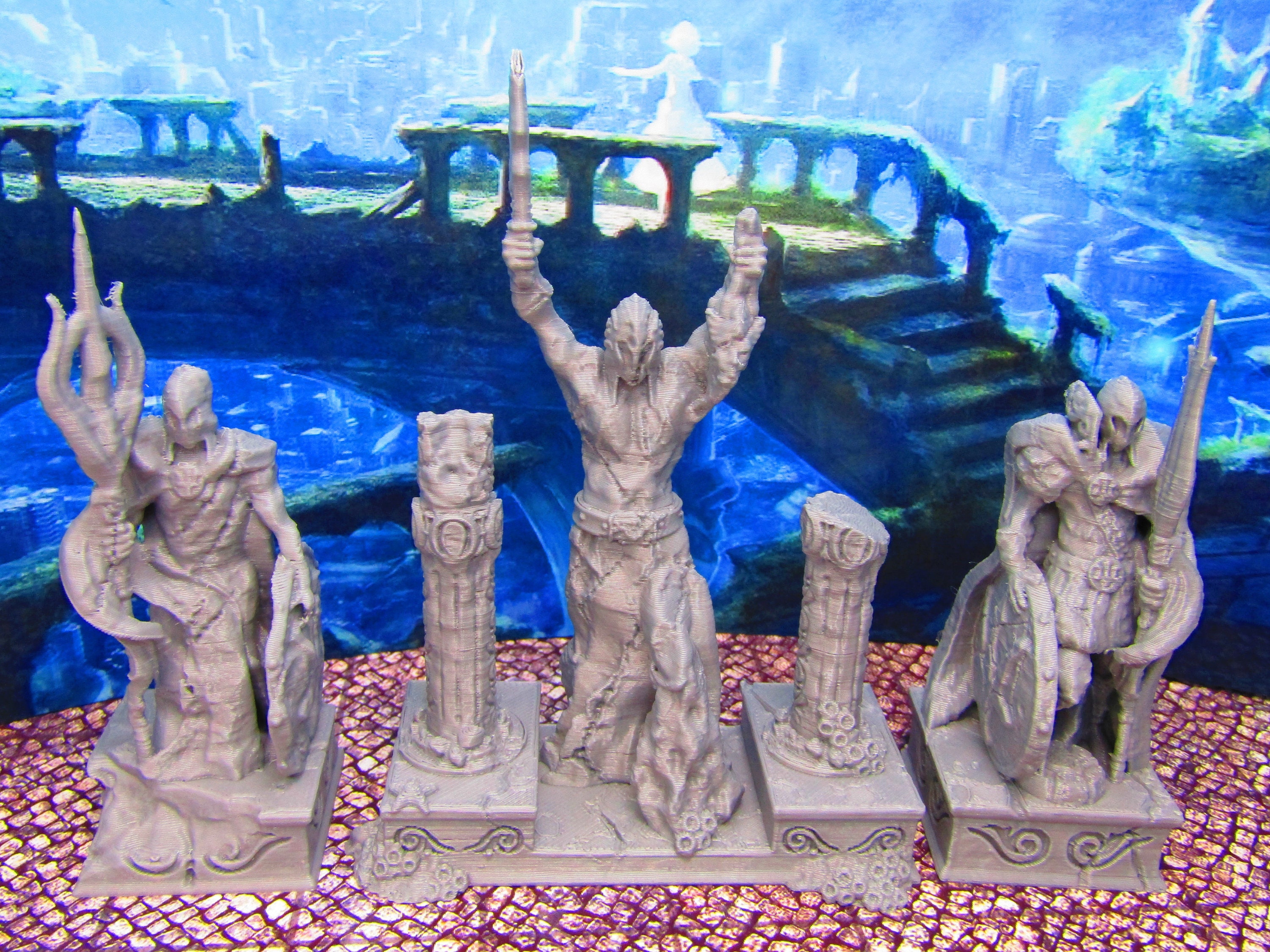 Atlantis Deep Sea Warrior Atlantean Statues Scenery Scatter Terrain ...