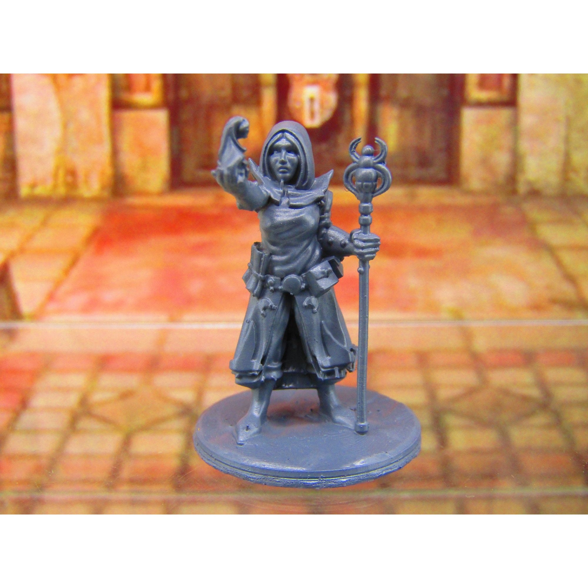 Dark Elf Sorceress Wizard W/ Staff Mini Miniature Figure 3D - Etsy