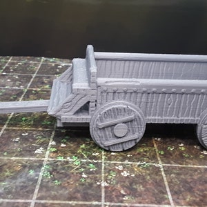 Horse & Wagon Cart Set 28mm Scale Fantasy Scatter Terrain Model for RPG ...