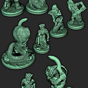 Snakefolk Bandit Reptilian Mini Miniatures Figure Tabletop Fantasy ...