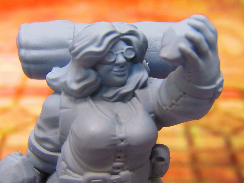 Female Dwarven Artificer Archaeologist Mini Miniature Dwarf 3D - Etsy