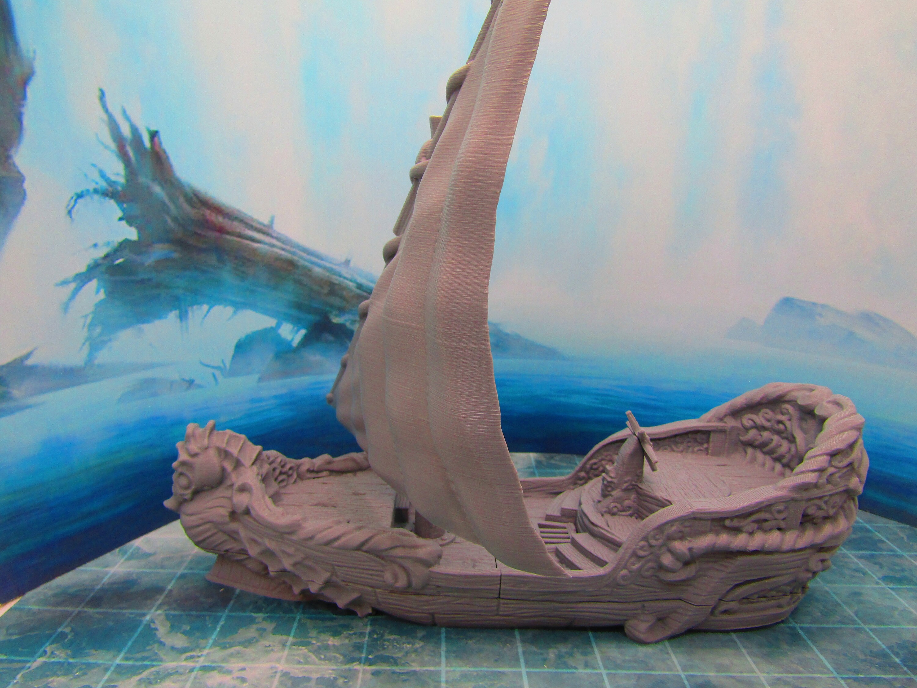 Maiden's Gambit Pirate Ship Sail Boat Scatter Terrain Scenery 3D ...