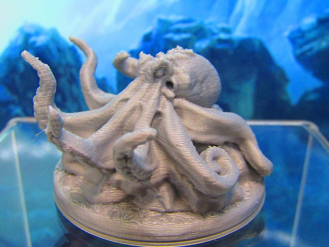 Octopus Sea Creature Monster Mini Miniature 3D Printed Figure Model 28 ...