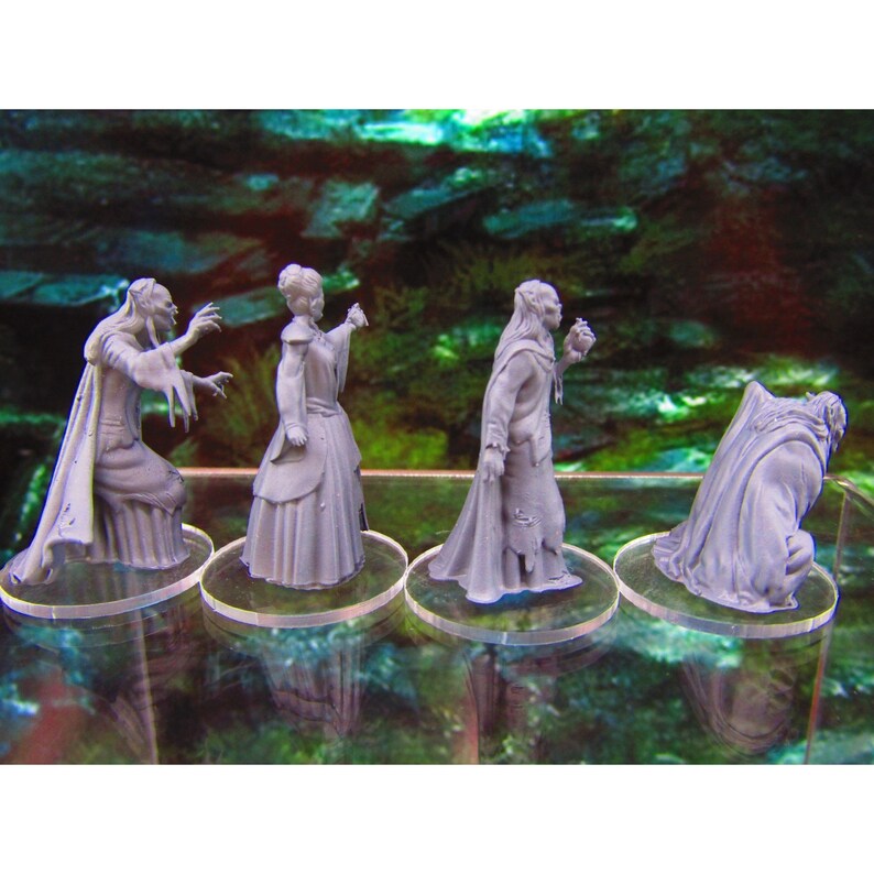 4pc Vampires Mini Miniatures 3D Printed Model Figure 28/32mm | Etsy