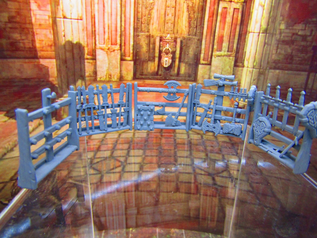 Set of 5 Weapon Racks Scatter Terrain Scenery Props Miniatures 3D ...