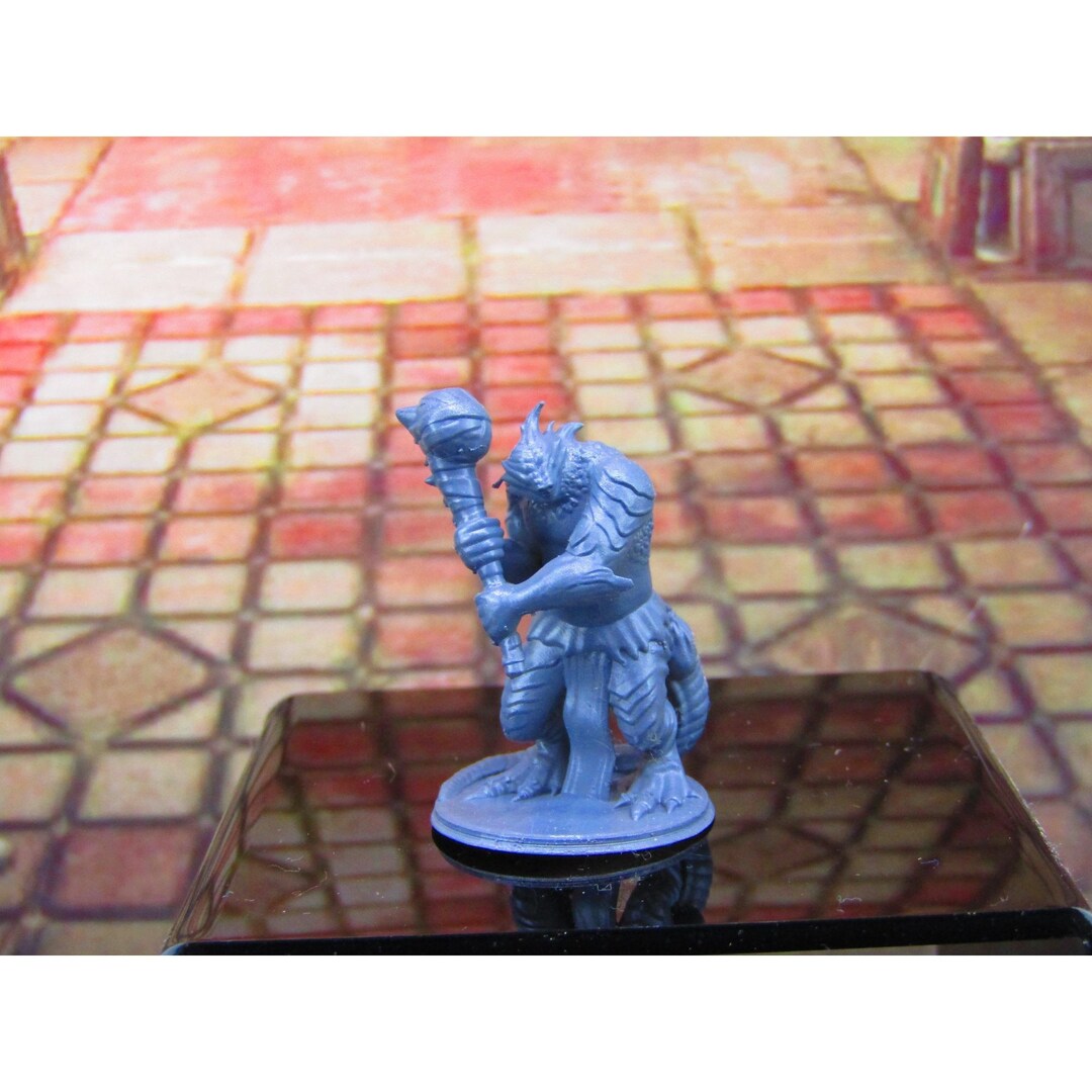 Lizardfolk Fighter Mini Miniature Model Character Figure 28mm/32mm ...