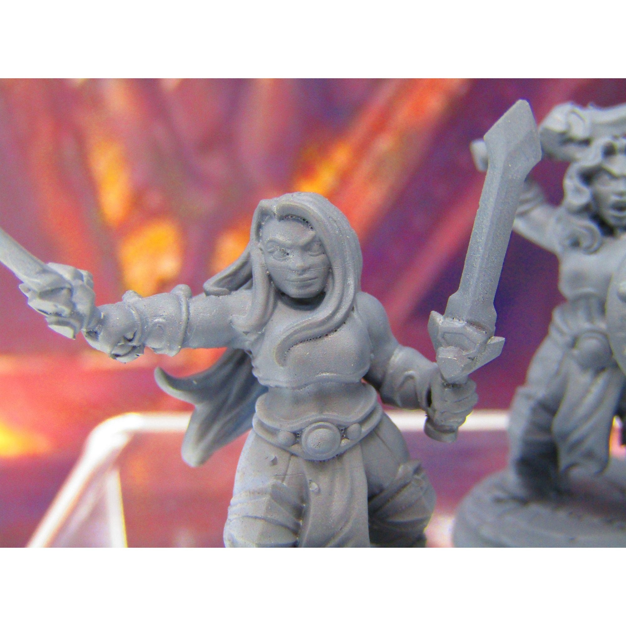 3pc Dwarf Female Fighters Soldiers Mini Miniature Figure 3D - Etsy
