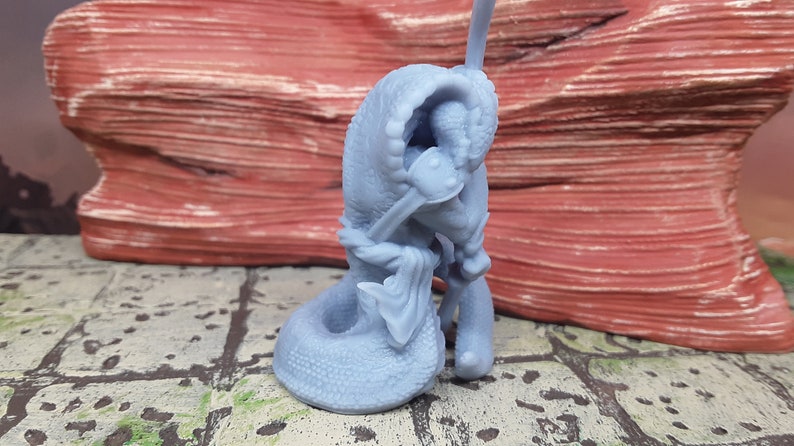 Cobra Warrior Snakefolk Leader Mini Miniatures Figure Tabletop Fantasy ...