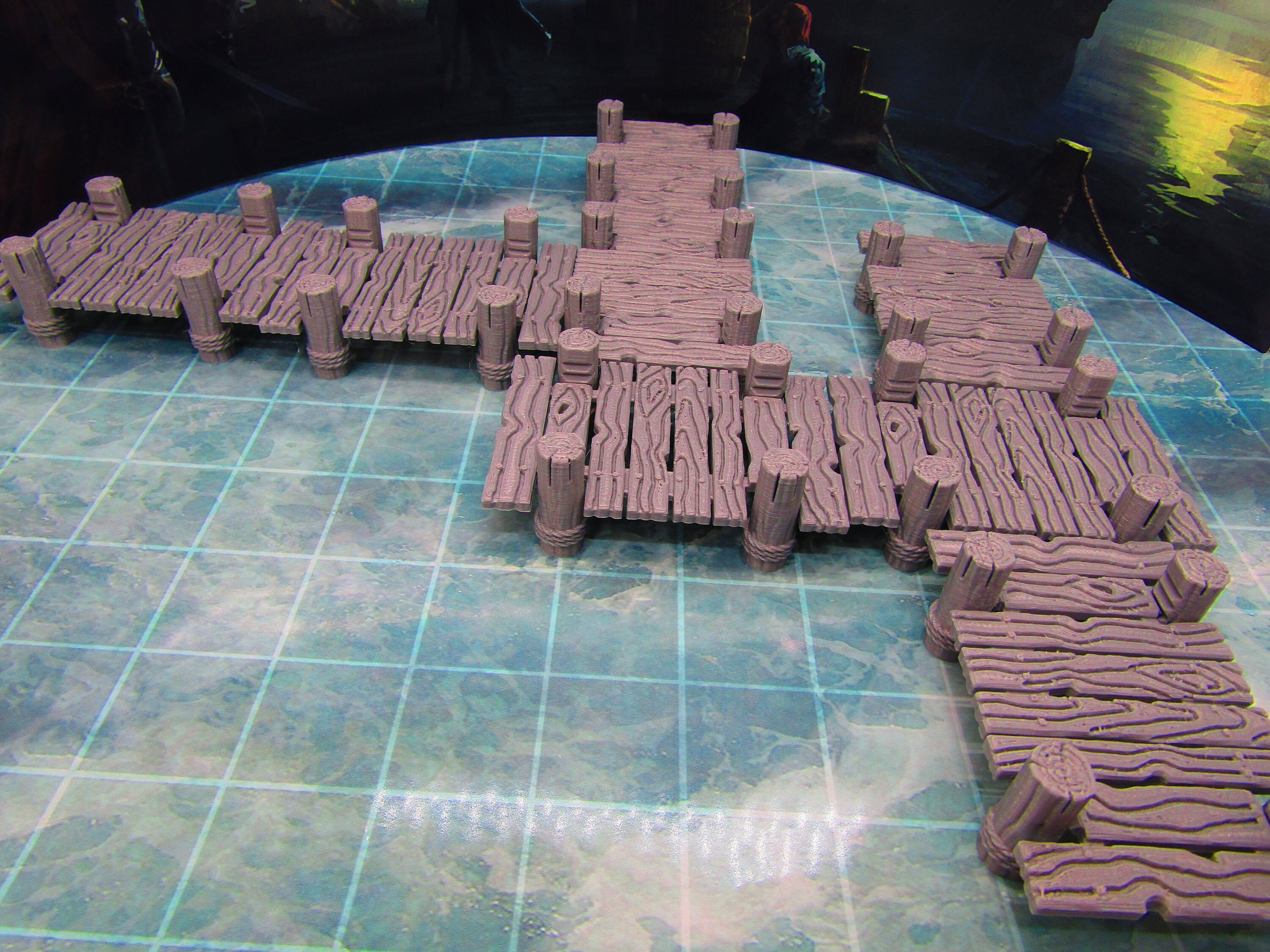 24pc Narrow Modular Boat Ship Docks Pier Set Scenery Scatter Terrain ...