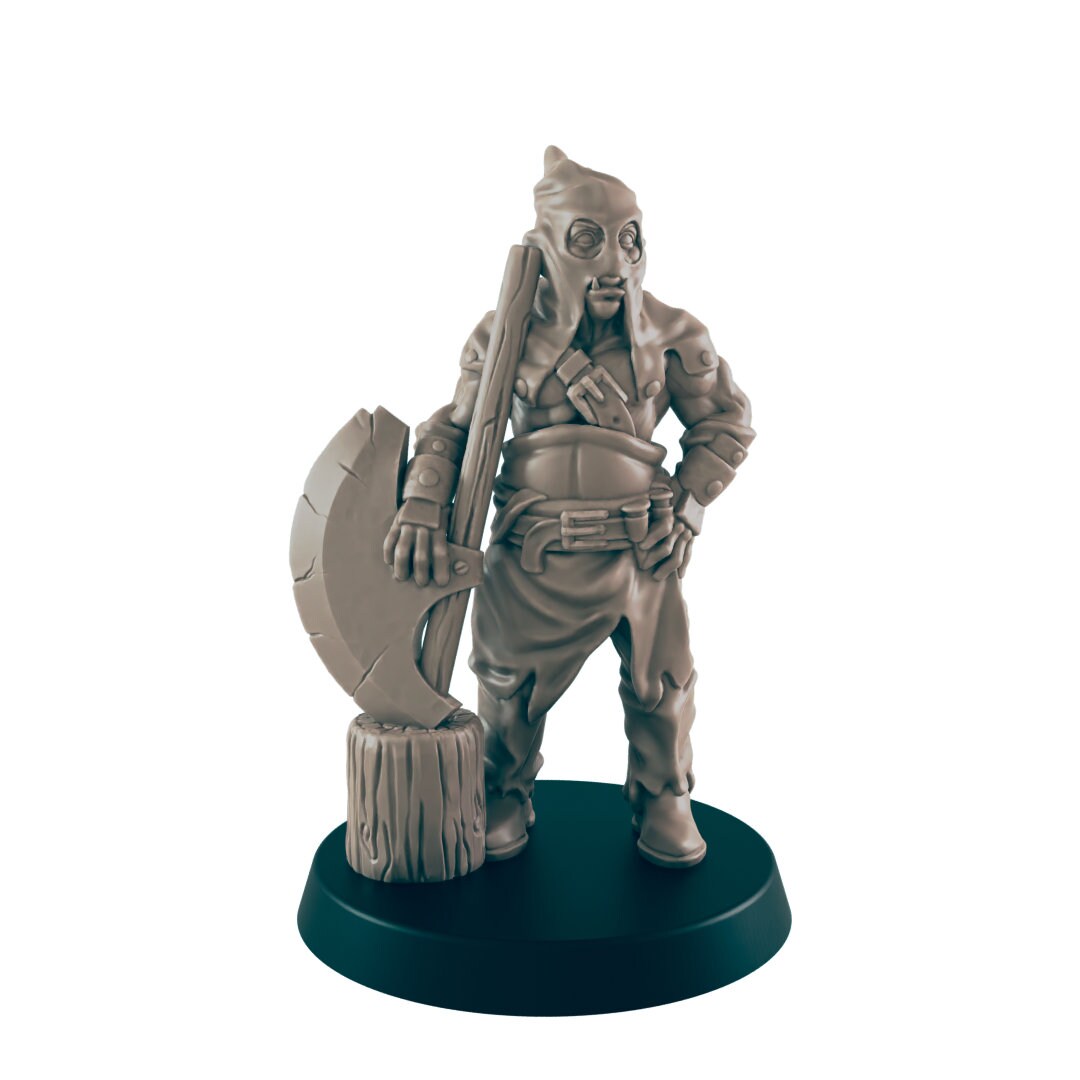 Half Orc Mini Executioner Headsman Male Monster Townsfolk NPC Figure ...