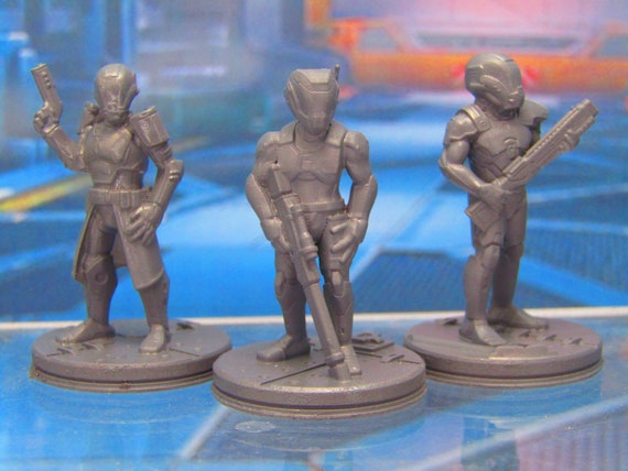 3pc Human Sci Fi Soldier Alliance Patrol Set Mini Miniature 3D - Etsy
