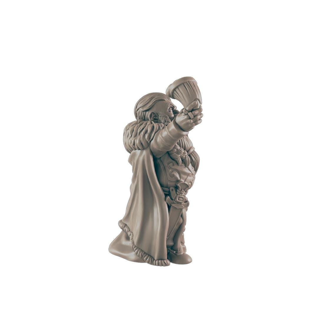 Dwarf Mini | Noble Royalty | Male Townsfolk NPC Figure | Dnd Wargaming ...