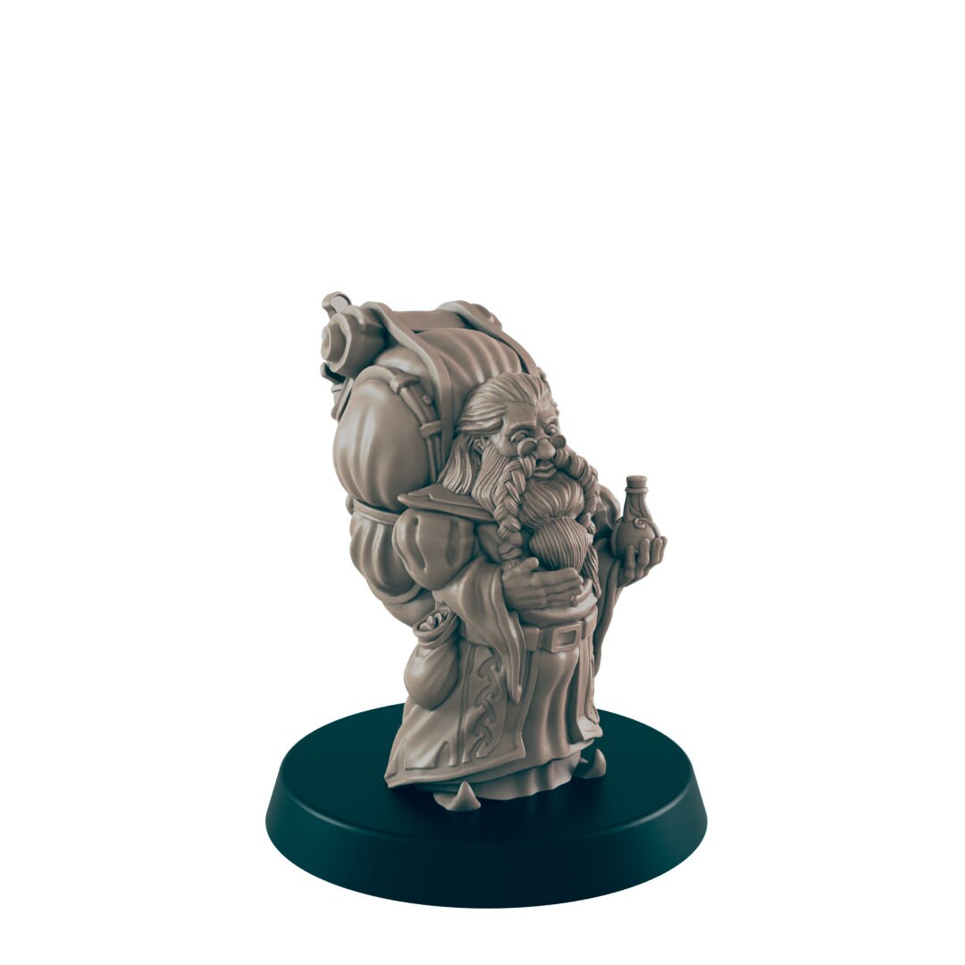 Dwarf Mini | Travelling Merchant | Male Townsfolk NPC Figure | Dnd ...