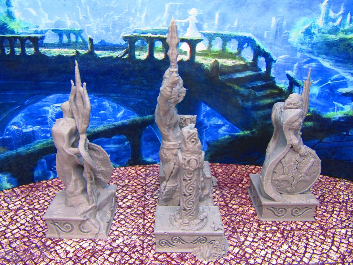 Atlantis Deep Sea Warrior Atlantean Statues Scenery Scatter - Etsy
