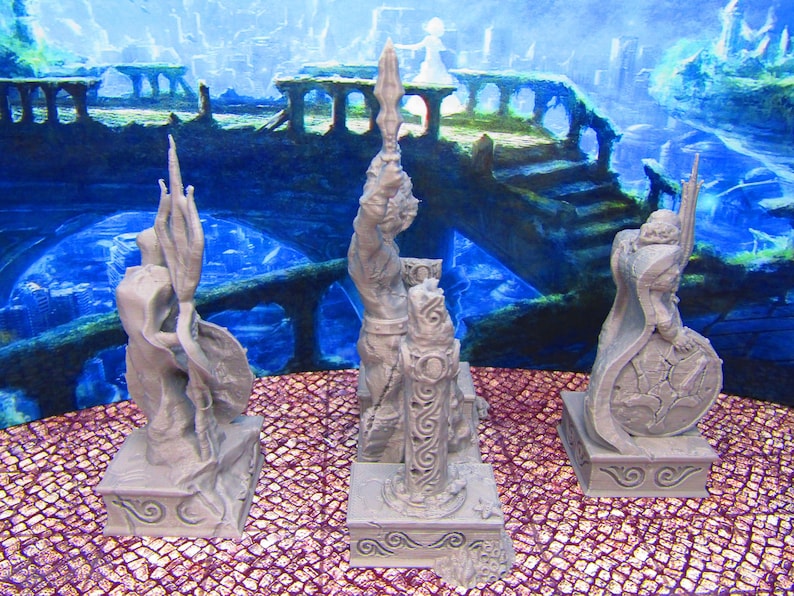 Atlantis Deep Sea Warrior Atlantean Statues Scenery Scatter - Etsy UK