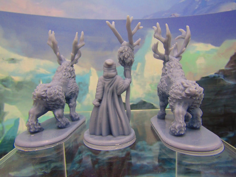 Druid Santa Claus Saint Nick W/ Reindeer Set 28mm Scale Figure RPG ...