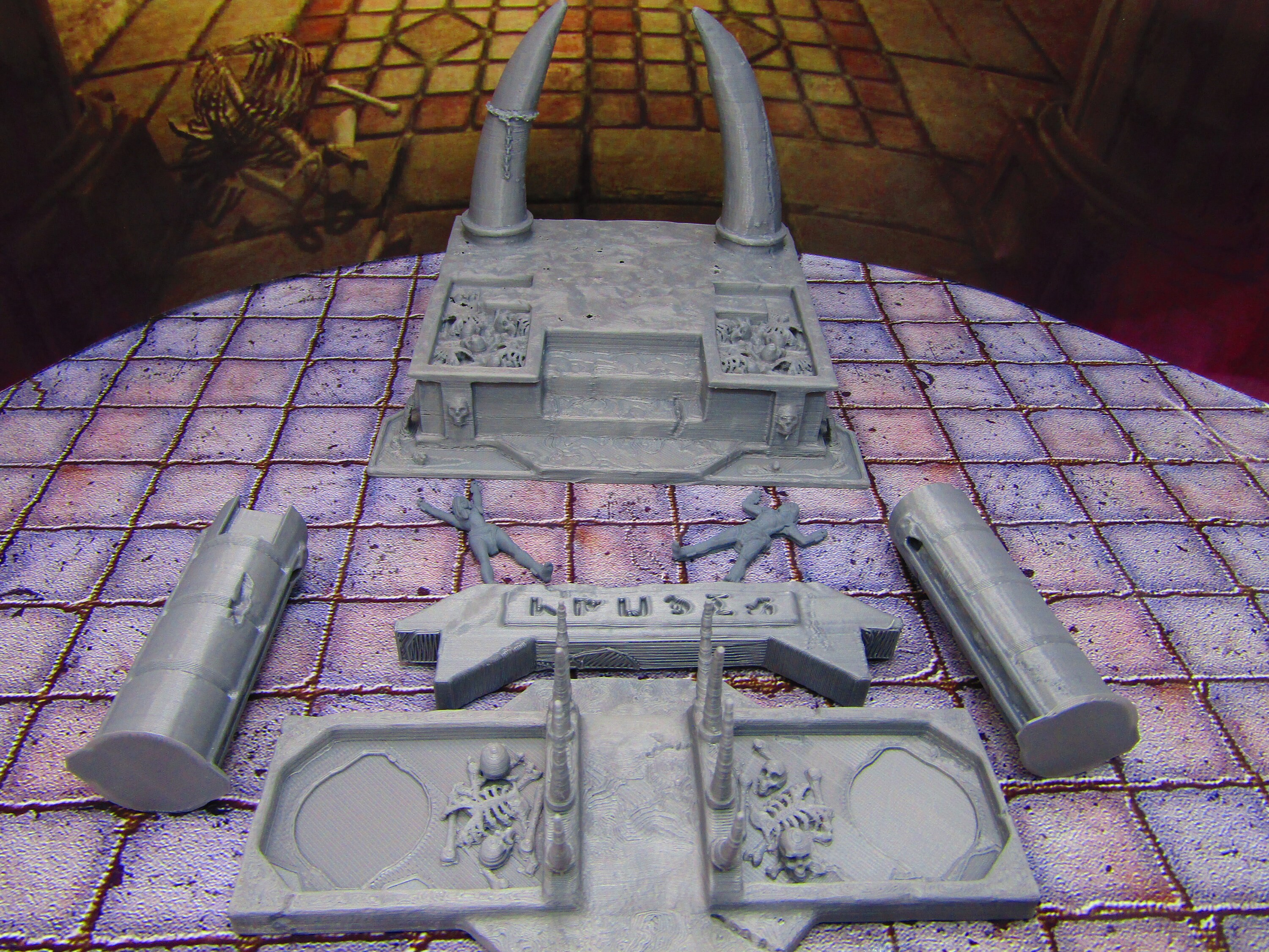 Cultists Sacrificial Torture Altar & Sacrifice Victims Scene Scenery ...