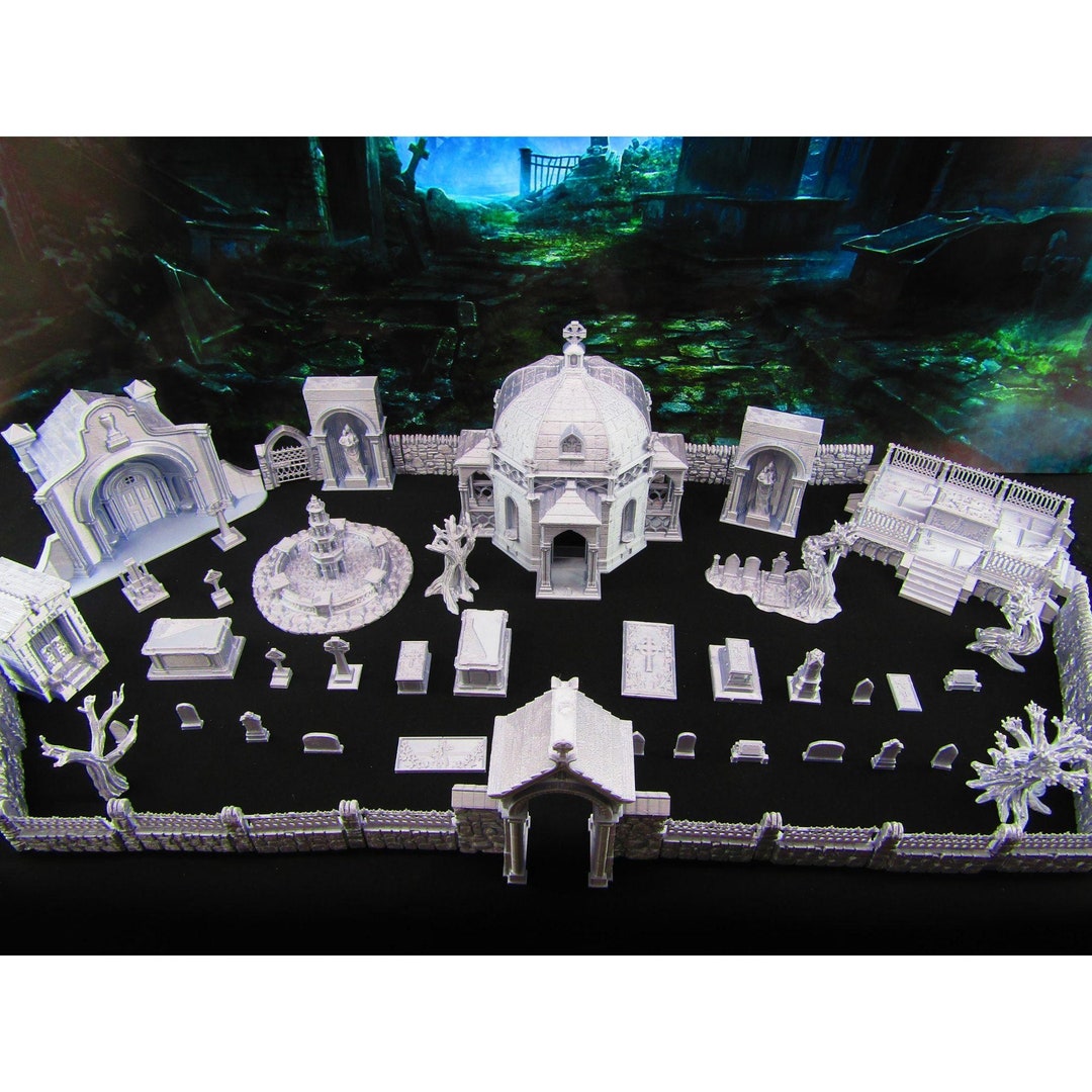 73pc Large Cemetery Graveyard Tomb Grave Set Scatter Terrain Scenery ...