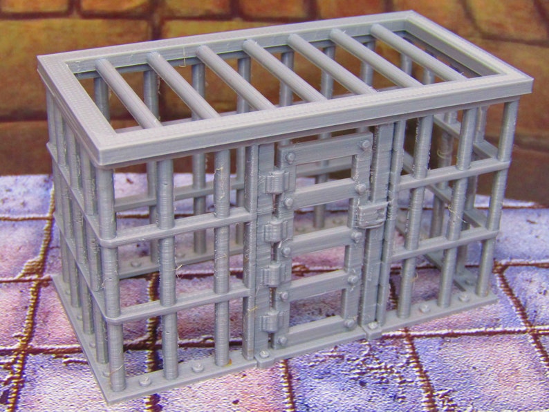 Steel Barred Prison Cell W/ Removeable Top Dungeon Scenery Scatter ...