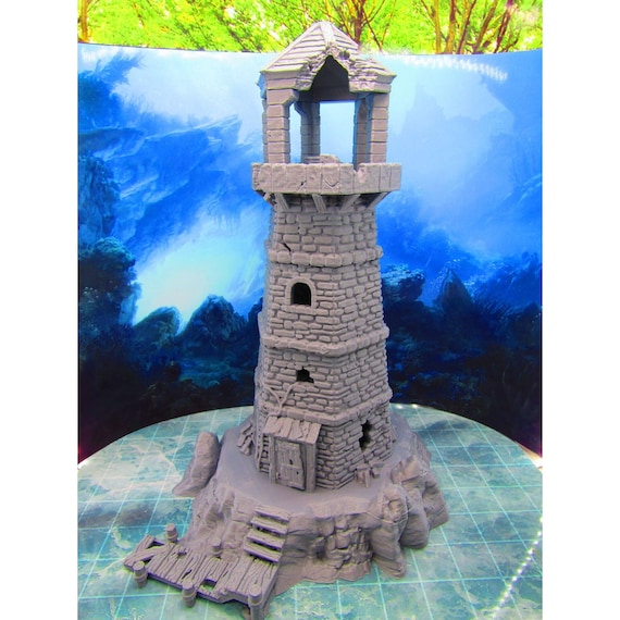 5 Floor Modular Ruined Stone Lighthouse Watchtower Terrain | Etsy