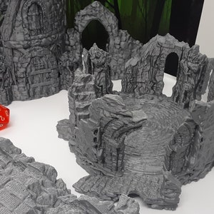 9 Piece Ruins Set Scatter Terrain Scenery 28mm Dungeons & Dragons 3D ...