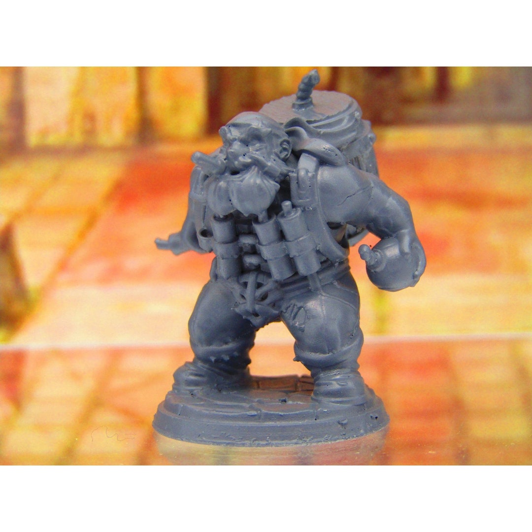 Dwari the Dynamiter Bomber Explosives Dwarf Mini Miniatures 3D Printed ...