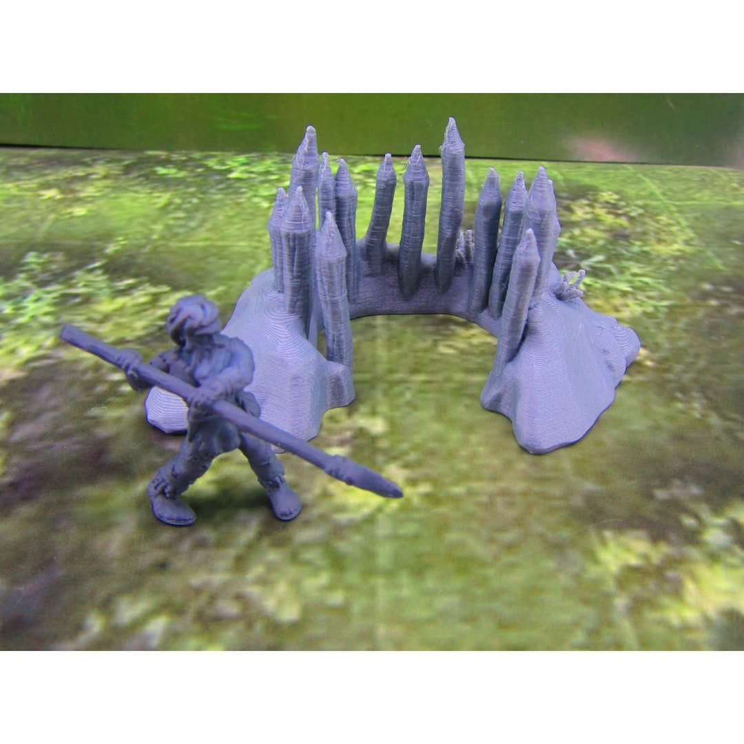 Tribal Prehistoric Caveman Hunter & Spike Trap Set Scatter Terrain ...