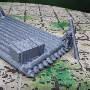 Boat Raft With Sail 28mm Miniature Scale Fantasy Terrain Tile ...