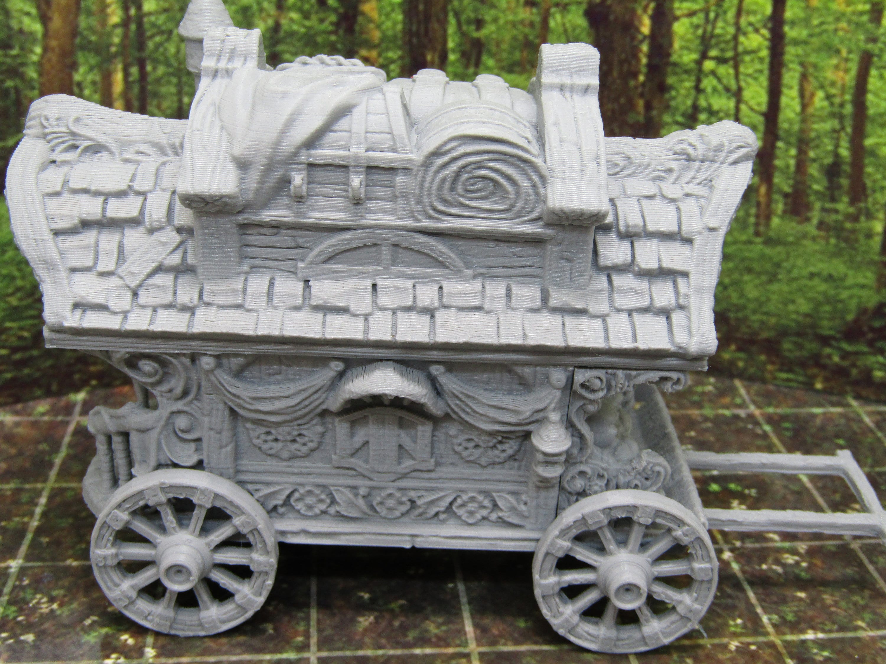 Miniature Toys Aristocrat Carriage Wagon & Horse Scenery Terrain 3D ...